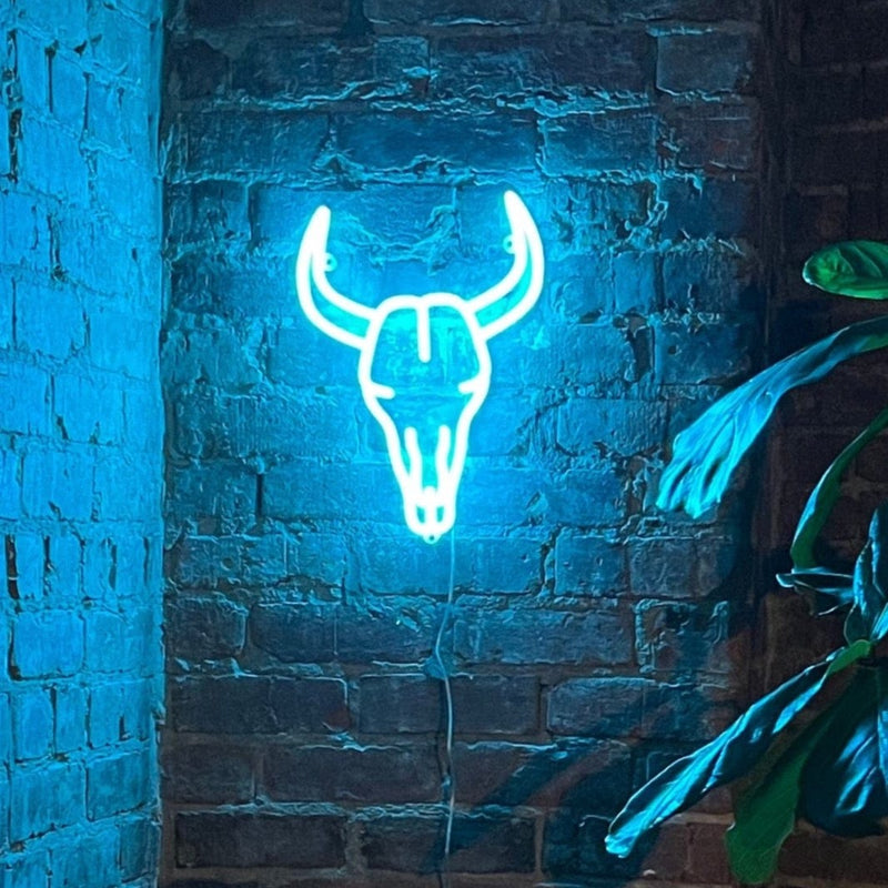 Bull Skull LED Neon Sign – Neon Mfg.