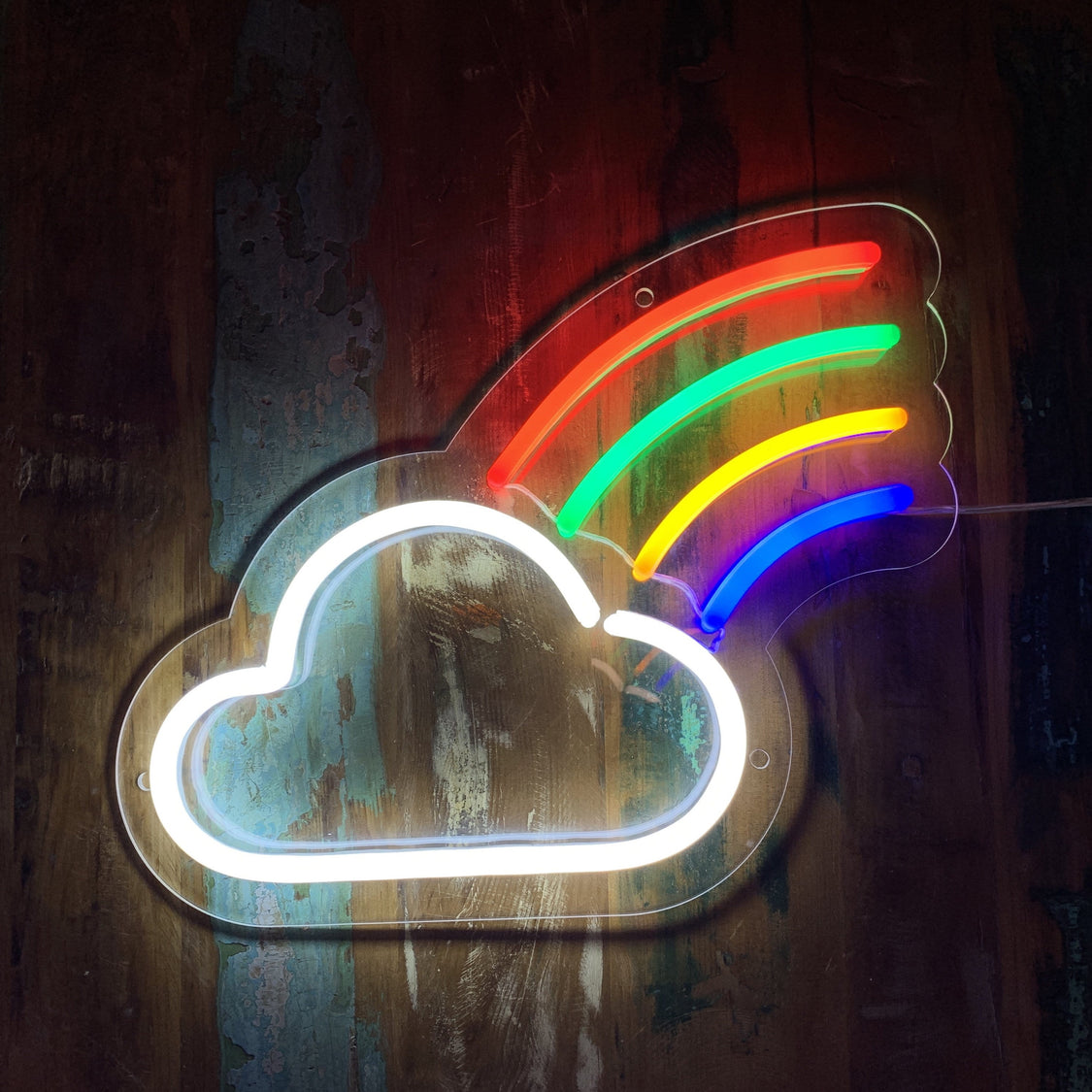Little Cloud And Rainbow LED Neon Sign – Neon Mfg.