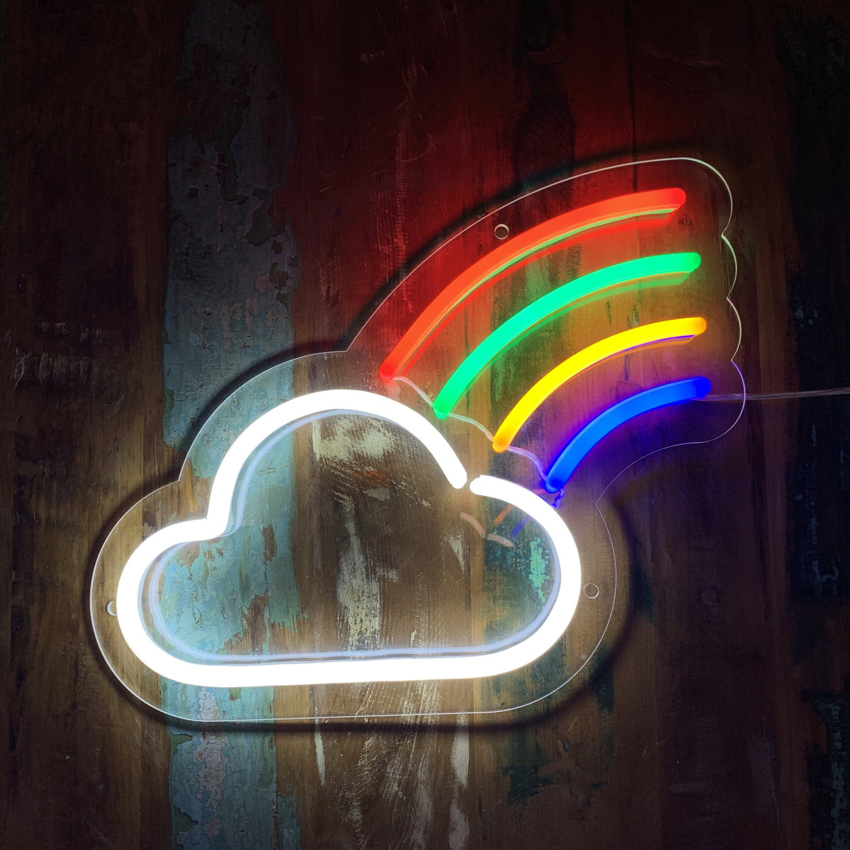 Little Cloud And Rainbow LED Neon Sign - Neon Mfg.