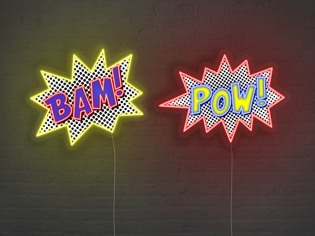 POW! and BAM! LED Neon Signs - Neon Mfg.