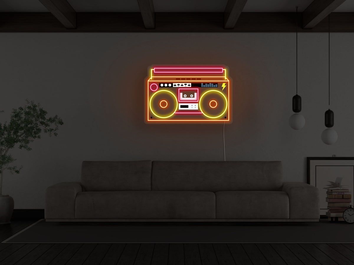 Boom Box LED Neon Sign - Neon Mfg.