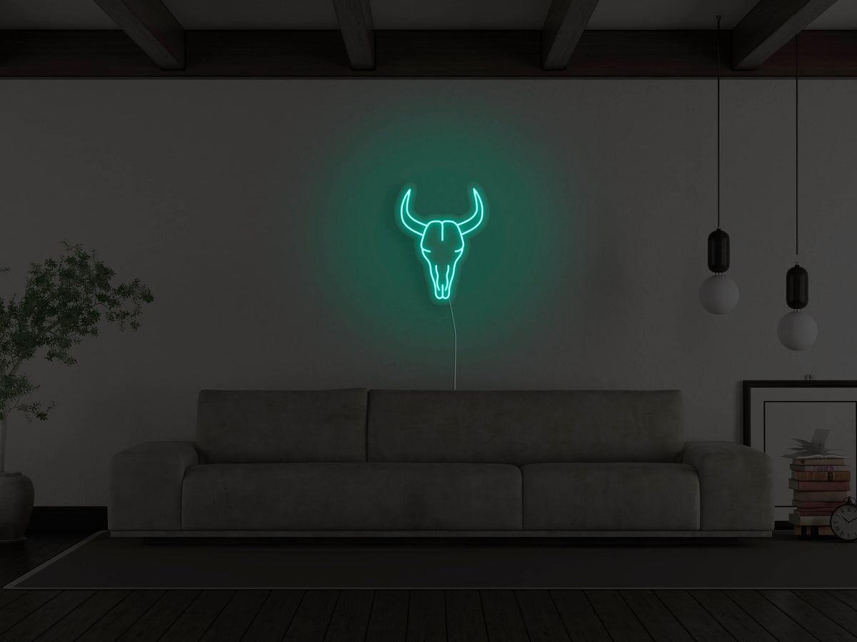Bull Skull LED Neon Sign - Neon Mfg.