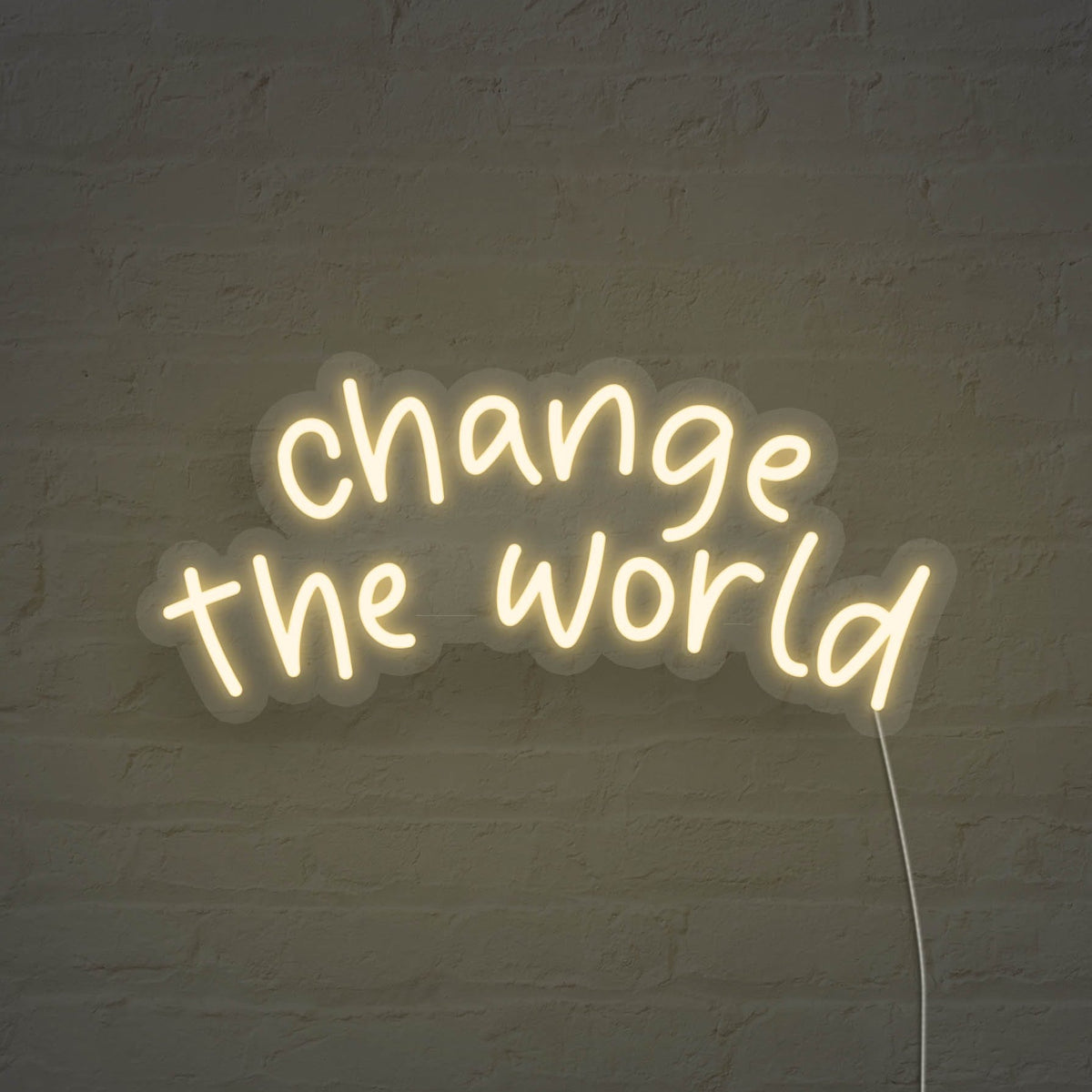Change The World LED Neon Sign - Neon Mfg.