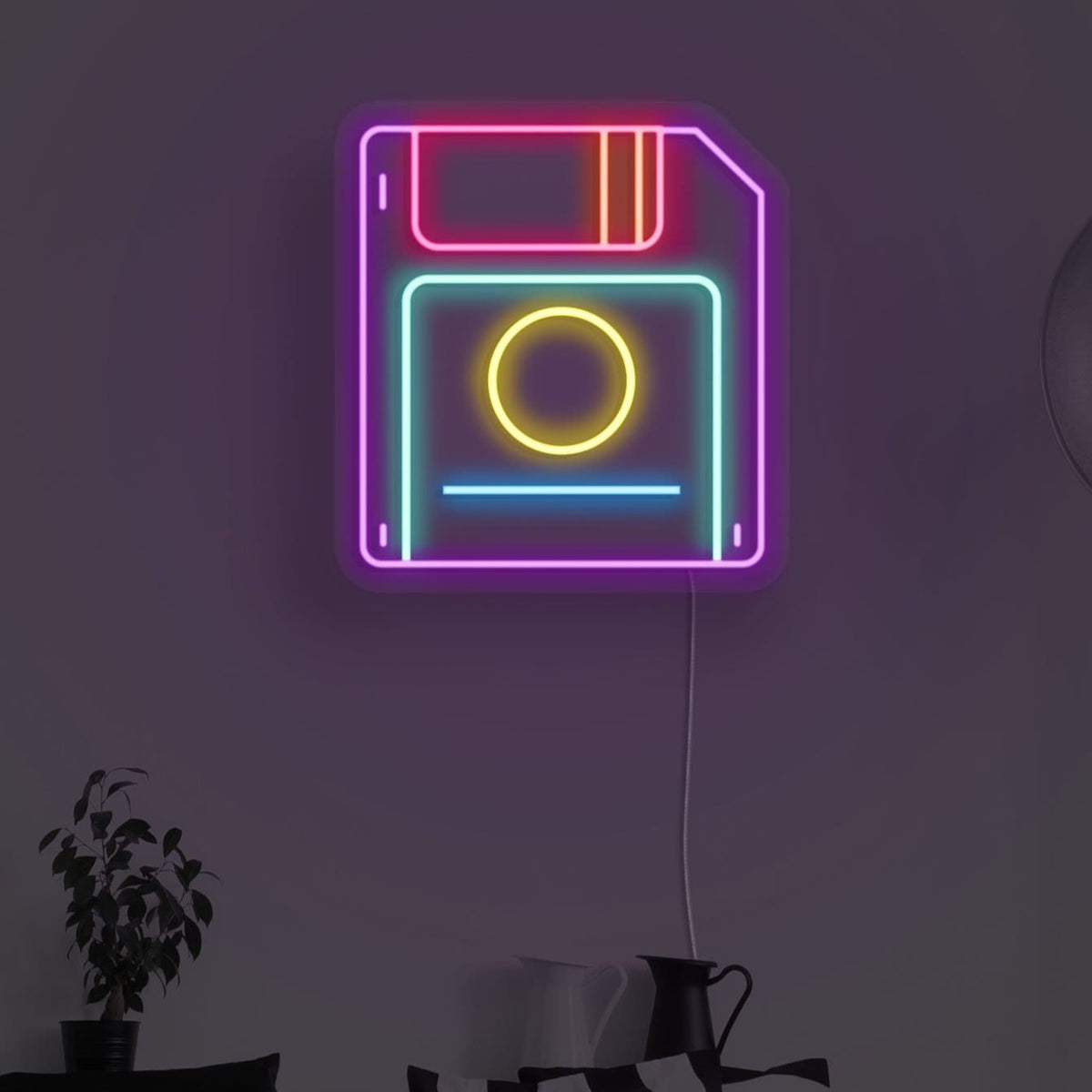 Floppy Disc LED Neon Sign - Neon Mfg.