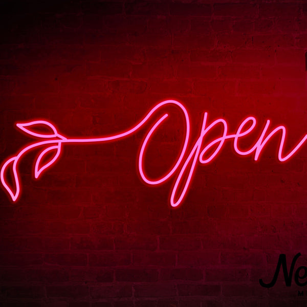 Flower Open LED Neon Sign - Neon Mfg.