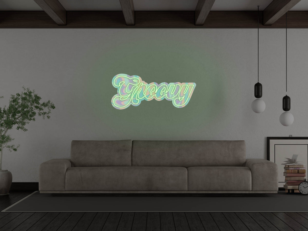 Groovy LED Neon Sign - Neon Mfg.