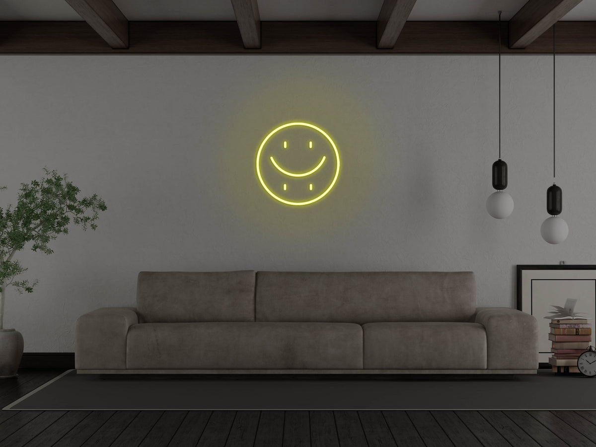 Happy Sad Face LED Neon Sign - Neon Mfg.