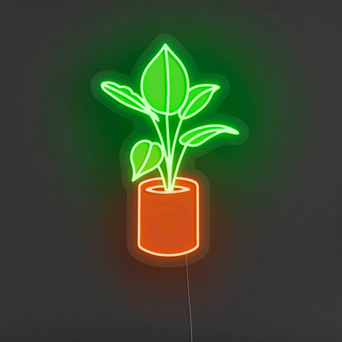 Potted Plant Version 2 LED Neon Sign - Neon Mfg.
