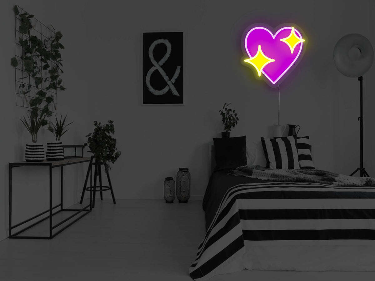 Sparkle Heart LED Neon Sign - Neon Mfg.