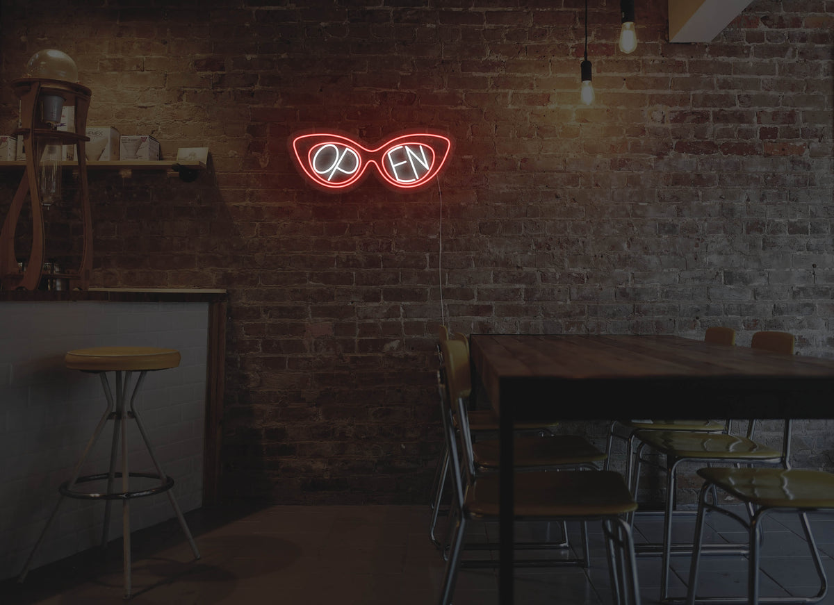 Sunglasses Open LED Neon Sign - Neon Mfg.