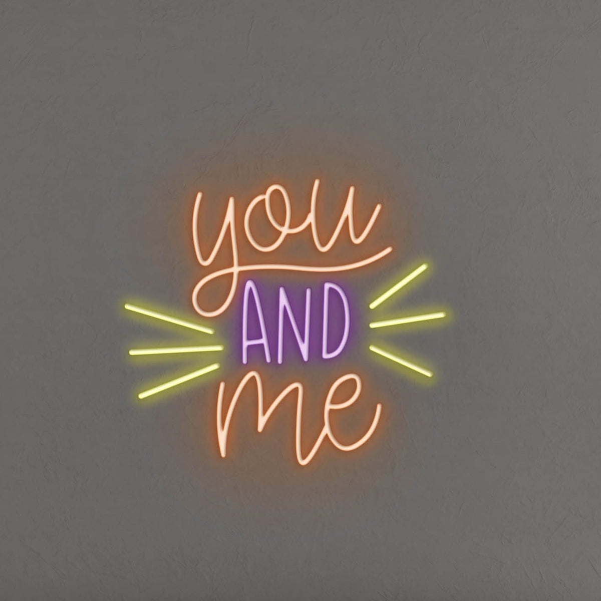 You And Me LED Neon Sign - Neon Mfg.
